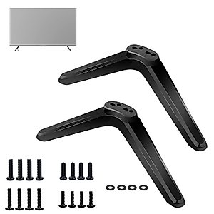 Universal TV Stand Legs,Table Top TV Stand Base Replacement Legs for Most 27 to 55 Inch LCD LED LG Sony VIZIO TCL KONKA TVs, with Cable Management, Hold up to 99lbs - Black