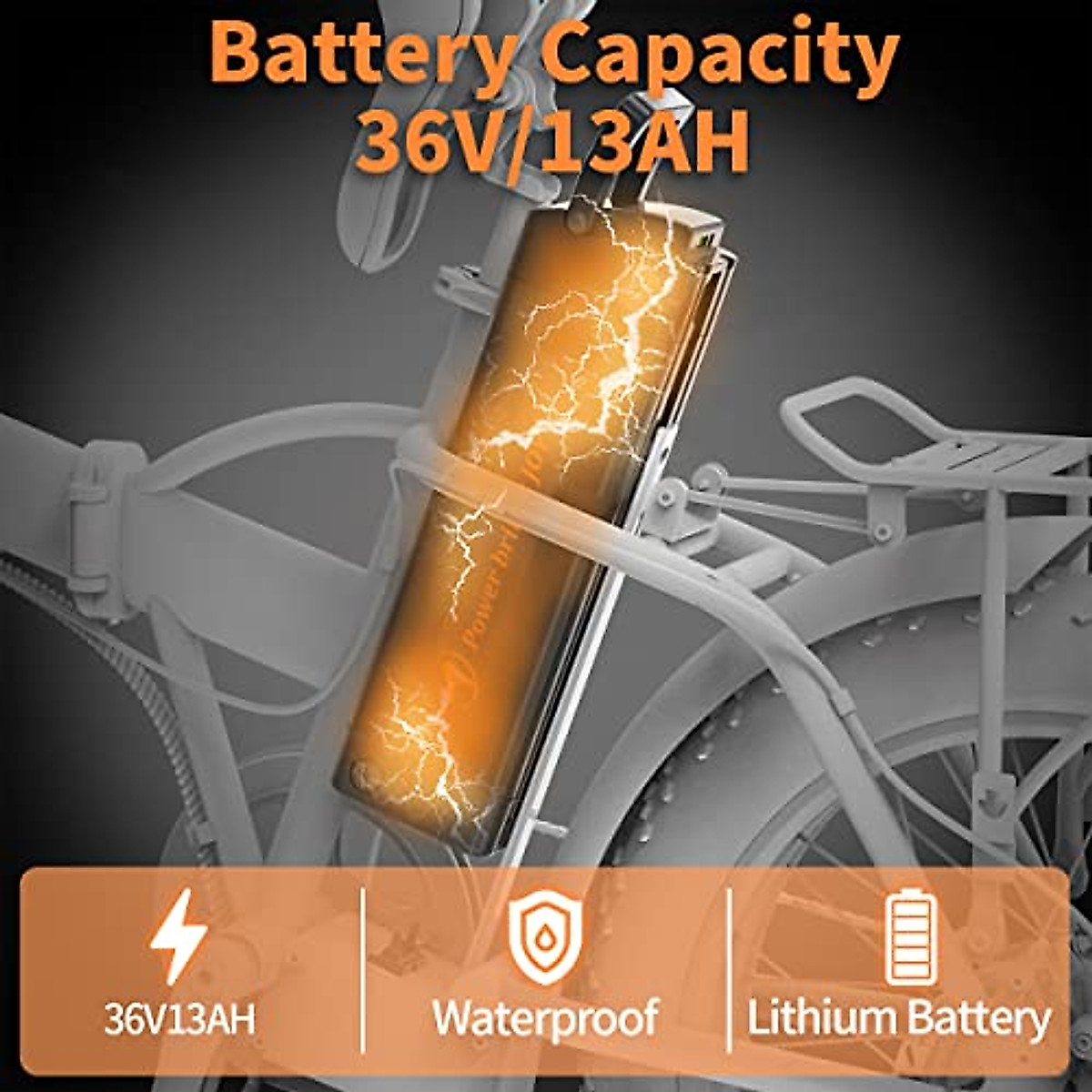 aostirmotor 500W Folding Electric Bike for Adults 20''×4''Fat Tire Electric Bike 36V 13AH Removable Lithium Battery Adult Electric Bicycles, 25MPH E Bike for Adults, Shimano 7 Speed Ebike (Black)