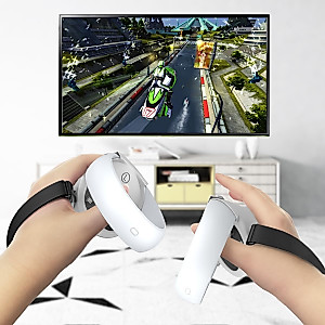 AMZDM Controller Grip for Oculus Meta Quest 2 Accessories Grips Cover for VR Touch Controllers Covers Protector with Non-Slip Joystick Covers 1Pair (Gray)