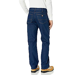 Dickies mens Active Waist 5-pocket Flex Performance Pants Jeans, Rinsed Indigo Blue, 36W x 30L US