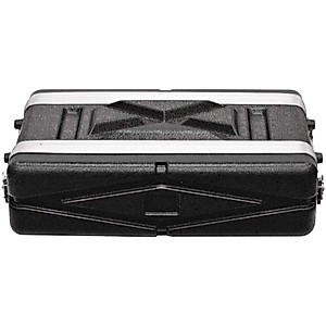 Seismic Audio - SALWR2S - Lightweight 2 Space Compact ABS Rack Case - 2U PA DJ Amp Effects Shallow Rack Case