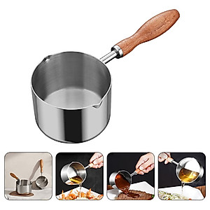 CALLARON Metal Milk Pot Saucepan Boiler Pot Nonstick Boiling Egg Pot with Handle for Melting Chocolate Wax Candy Candle Making