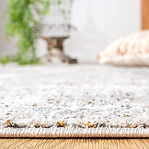 Safavieh Limitee Collection 4' x 6' Beige/Beige LIM771B Distressed Premium Viscose Living Room Dining Bedroom Accent Rug