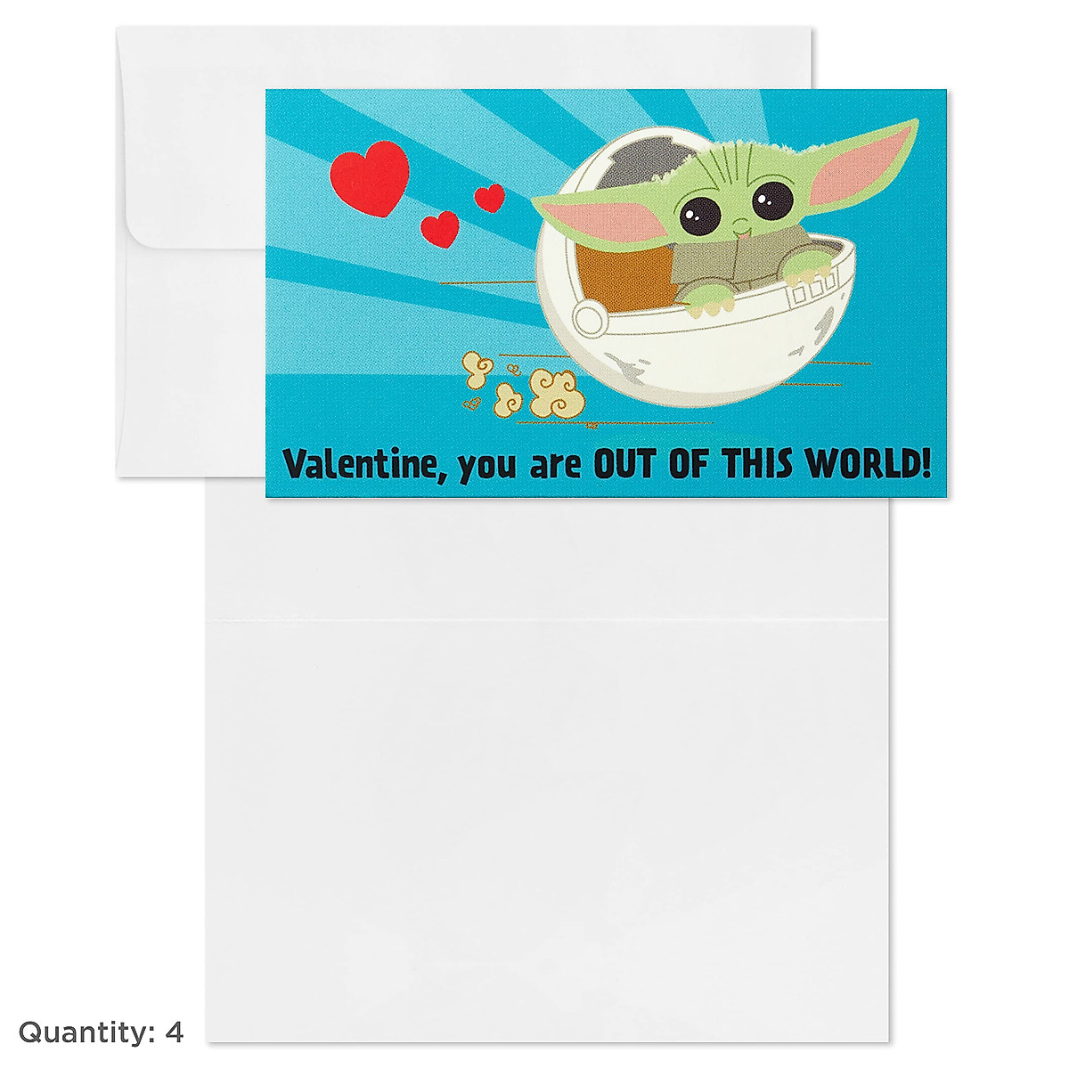 Hallmark Kids Baby Yoda Mini Valentines Day Cards Assortment (18 Classroom Cards with Envelopes)