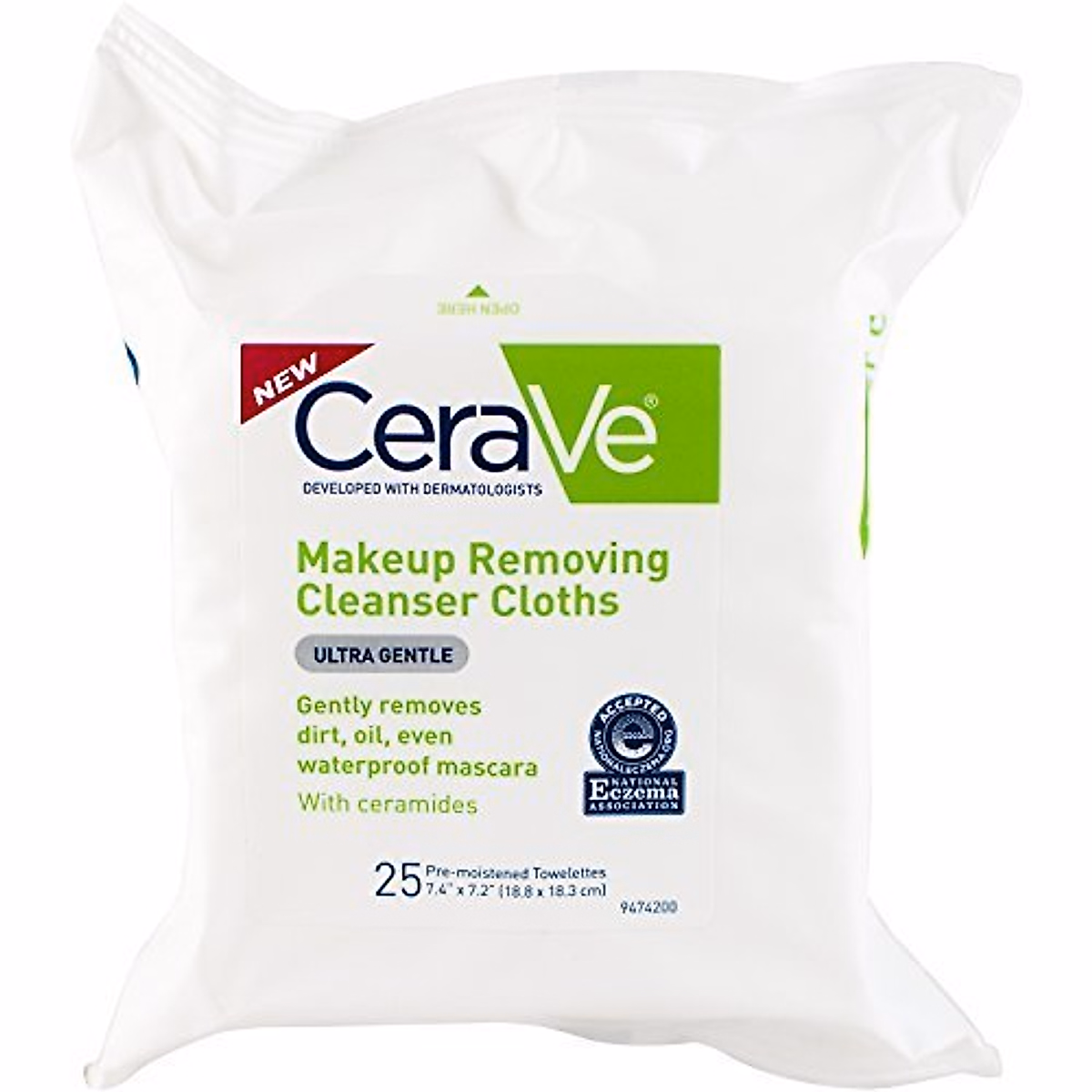 CeraVe Makeup Removing Cleanser Cloths, 25 Count - Buy Packs and SAVE (Pack of 2)