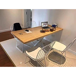 SUSUO 6.5ft x 31.5 inch Rectangle Solid Wood Dining Table Modern Dining Table Leisure Coffee Table in Modern White, Stylish Kitchen Dining Room Office Room Furniture