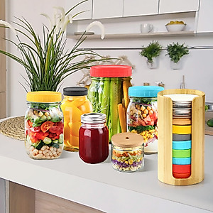 PZHZ Mason Jar Lid Organizer Suitable for Canning Lids、Ball Mason Jar Lids Plastic Mason Jar Lids 2PCS(WIDE&REGULAR