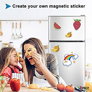 Uinkit 10 Sheets Printable Magnetic sheets Non Adhesive 13.5mil 8.5 x 11 inches Thick Magnet Glossy Photo Paper for Inkjet Printers