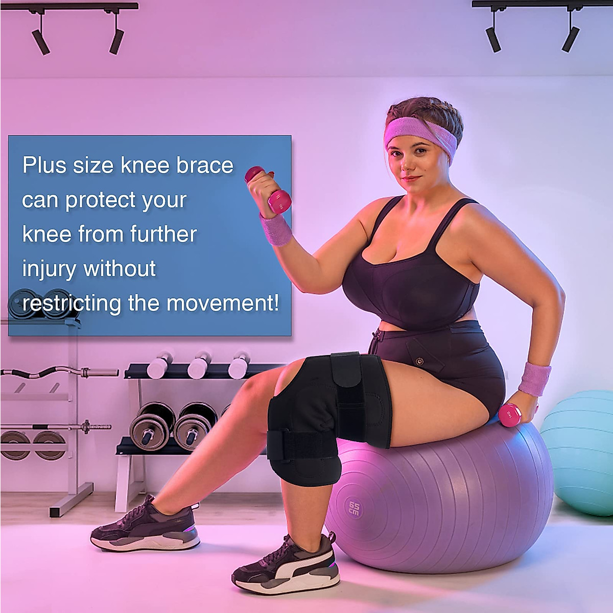 Hinged Knee Brace,Adjustable Knee Braces for Knee Pain with Removable Dual Side Stabilizers,Plus Size Knee Support for Pain Relief,Arthritis,Meniscus Tear,Relieves ACL, MCL, PCL,Left/Right,Men/Women