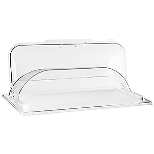 Winco Polycarbonate Dome Flip Cover, Full Size, Medium, Clear
