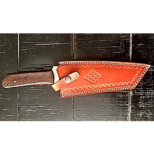 13" Tactical Knife 100% Hand Forged Full Tang Hunting Knife with Walnut Wood Handle D2 Steel Blade Perfect for Camping, Hunting, Indoor, Outdoor Activities