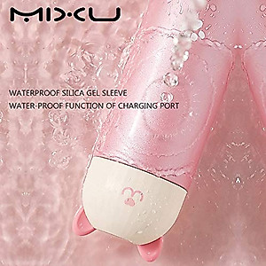 MIXU Catto Cat Shape Smart Thermos Bottle with Temperature Display, 304 Stainless Steel Food Grade Insulation Vacuum Flask, Leak-proof Anti Slip 10-Ounce Portable for Children, Girls, School, White