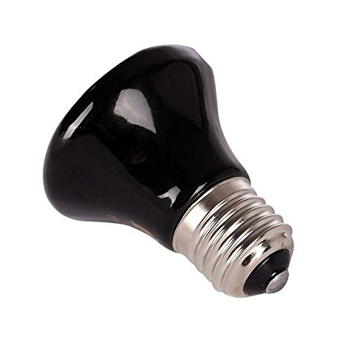 MaoTopCom 25 Watt Mini Black Reptile Heat Lamp Bulb 2 Pack 25W 60MM Pet Infrared Ceramic Heat Emitter for Brooder Coop Lizard Lambs Snake No Light, AC 110V