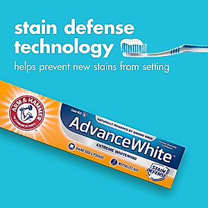 ARM & HAMMER Advance White Extreme Whitening Baking Soda and Peroxide Toothpaste, Fresh Mint, Twin Pack 6 oz (Pack of 2)