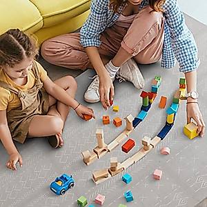 Stylish Baby Play Mat - Soft, Easy to Clean 5.6 x 4 ft. Floor Mat Creates A Safe Play Area for Your Baby Boy or Girl - The Perfect Modern Foam Playmat Fits Nicely with Your Kids Playroom Or Home Decor