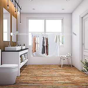 Estink Retractable Clothesline Kit, Plastic Modern Telescopic Retractable Clothesline Clothes Drying Rope Hanger for Indoor Outdoor Home Bathroom Laundry Drying Balcony Supplies (Five