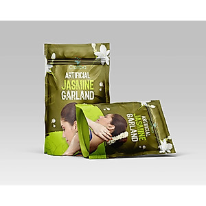 Artificial Jasmine Garland,Jasmine Gajra,Mullapoove mala with Real Jasmine Fragrance, As Used for Hair Accessory for Women and Girls,Length - 90 cm, Cream Color