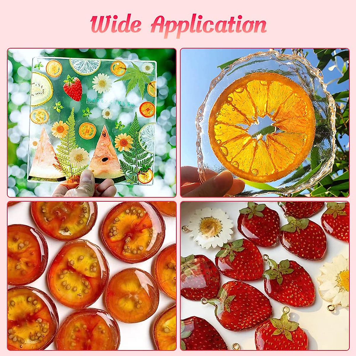 60+ Pieces Dried Pressed Flowers Fruits Set, Real Flowers Fruits for Resin, Natural Fruits Flowers Kit for Crapbooking DIY Art Crafts, Epoxy Resin Jewelry Molds, Candle, Soap Making, Nails DéCor