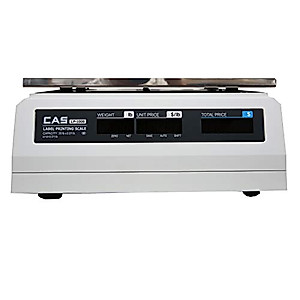 CAS LP-1000N Label Printing Scale Legal for Trade , 30 x 0.01 lb with a FREE 1 case CAS LST-8010 UPC Label, 58 x 40 mm