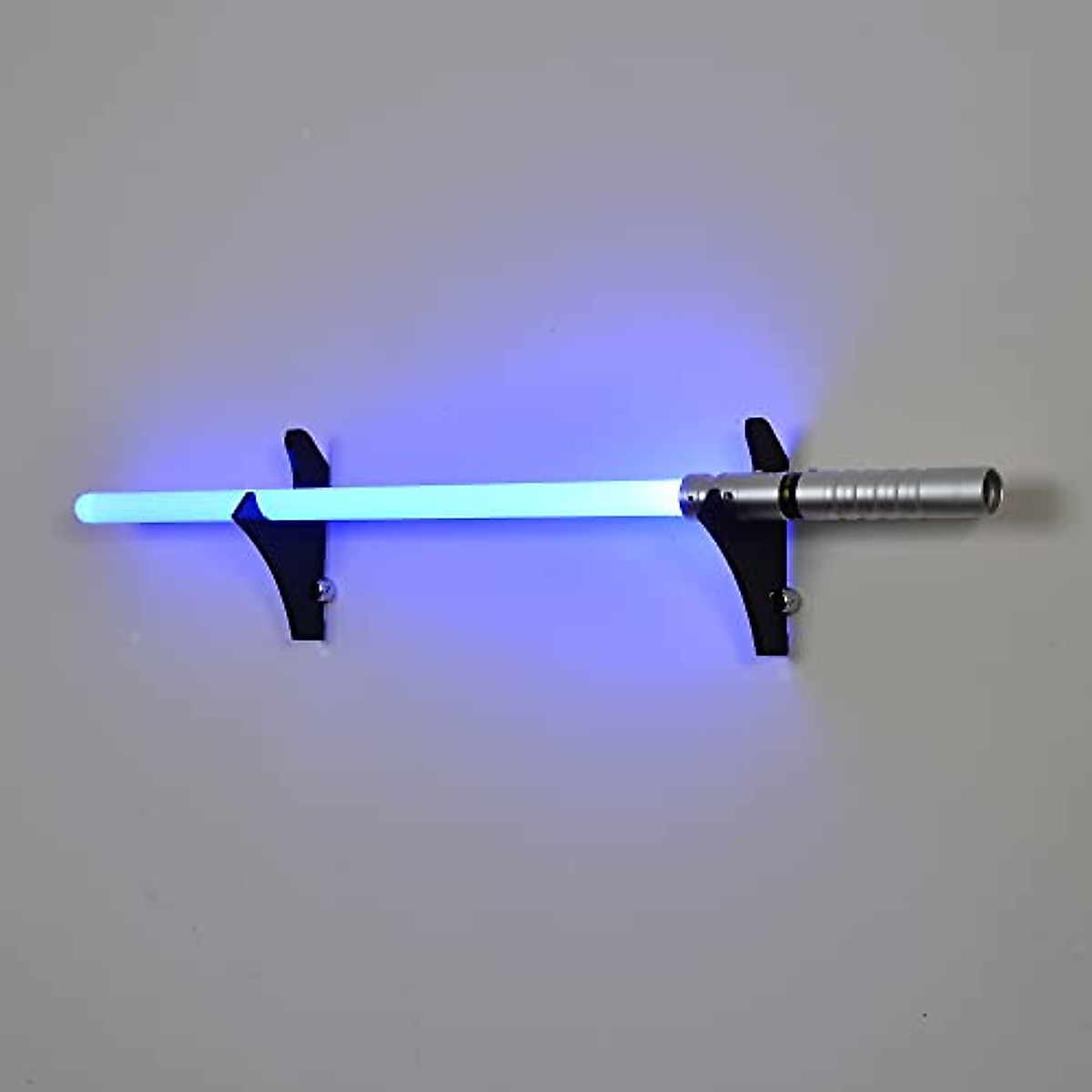 BYTOTU Wall mounted lightsaber rack - black plexiglass - very suitable for displaying magic sword - knife - samurai sword - saber - stick, acrylic display (excluding lightsaber) (black-3P)