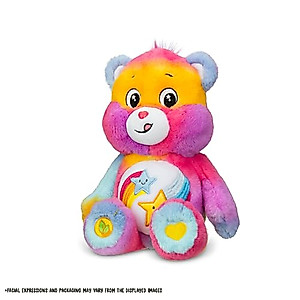 Care Bears Medium Plush Dare to Tie Dye Plushie for Ages 4+ – Stuffed Animal, Super Soft and Cuddly – Good for Girls and Boys, Employees, Collectors, Great Valentines Day Gift for Kids