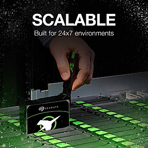 Seagate (Recertified Exos X18 18TB Enterprise HDD - CMR 3.5 Inch Hyperscale SATA 6Gb/s, 7200 RPM, 512e and 4Kn FastFormat, Low Latency with Enhanced Caching (ST18000NM000J)