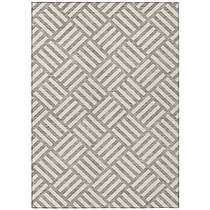 Addison Rugs Chantille ACN620 Taupe 9' x 12' Indoor Outdoor Area Rug, Easy Clean, Machine Washable, Non Shedding, Bedroom, Living Room, Dining Room, Kitchen, Patio Rug