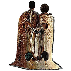 Pure Country Weavers Quiet Couple Blanket by Cynthie Fisher - Ducks Lake Lodge Cabin Gift Tapestry Throw Woven from Cotton - Made in The USA (72x54)