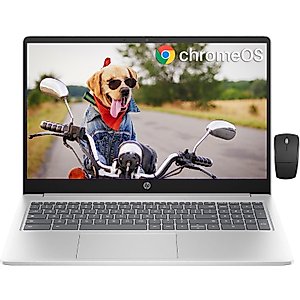 HP 15.6" Student Chromebook Laptop 2023 Newest, Quad-Core Intel Processor N200(Up to 3.7GHz), 8GB LPDDR5 RAM, 192GB Storage(64GB eMMC+128GB MSD), UHD Graphics, Light & Thin, Long Battery, Chrome OS