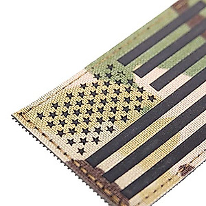 EXCELLENT ELITE SPANKER 2 Pcs American Flag Patch Reflective USA Flags Patches PVC Tactical Patch for Backpack Vest Clothes Hat Patch Military Team Patch(Multicam)