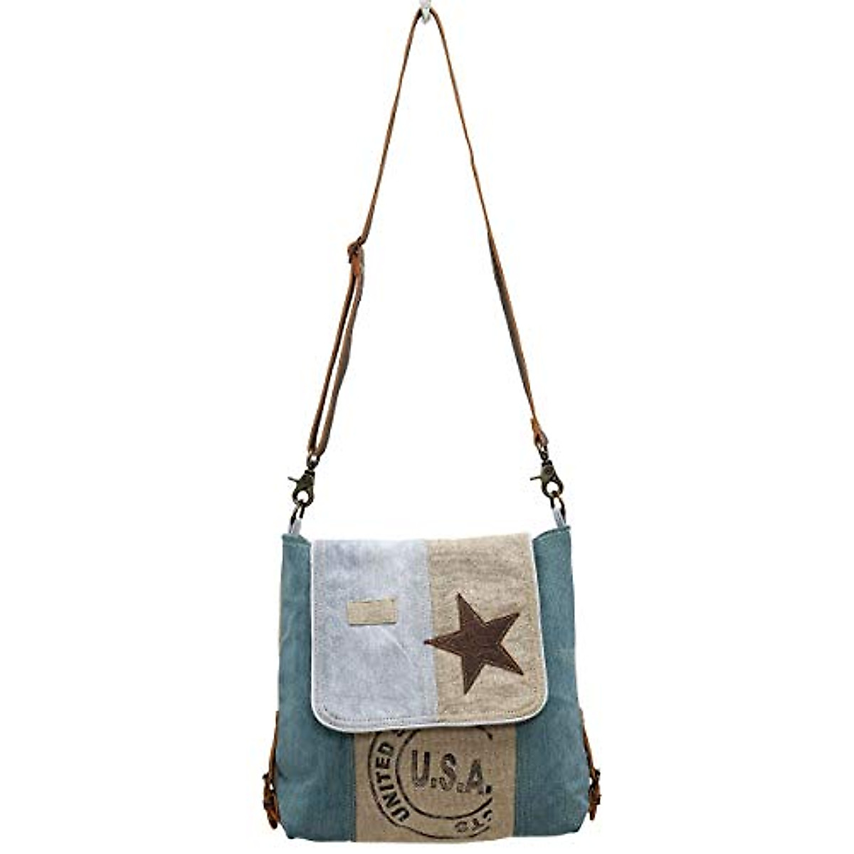 Myra Bags Sky Star Upcycled Denim Shoulder Bag M-0767
