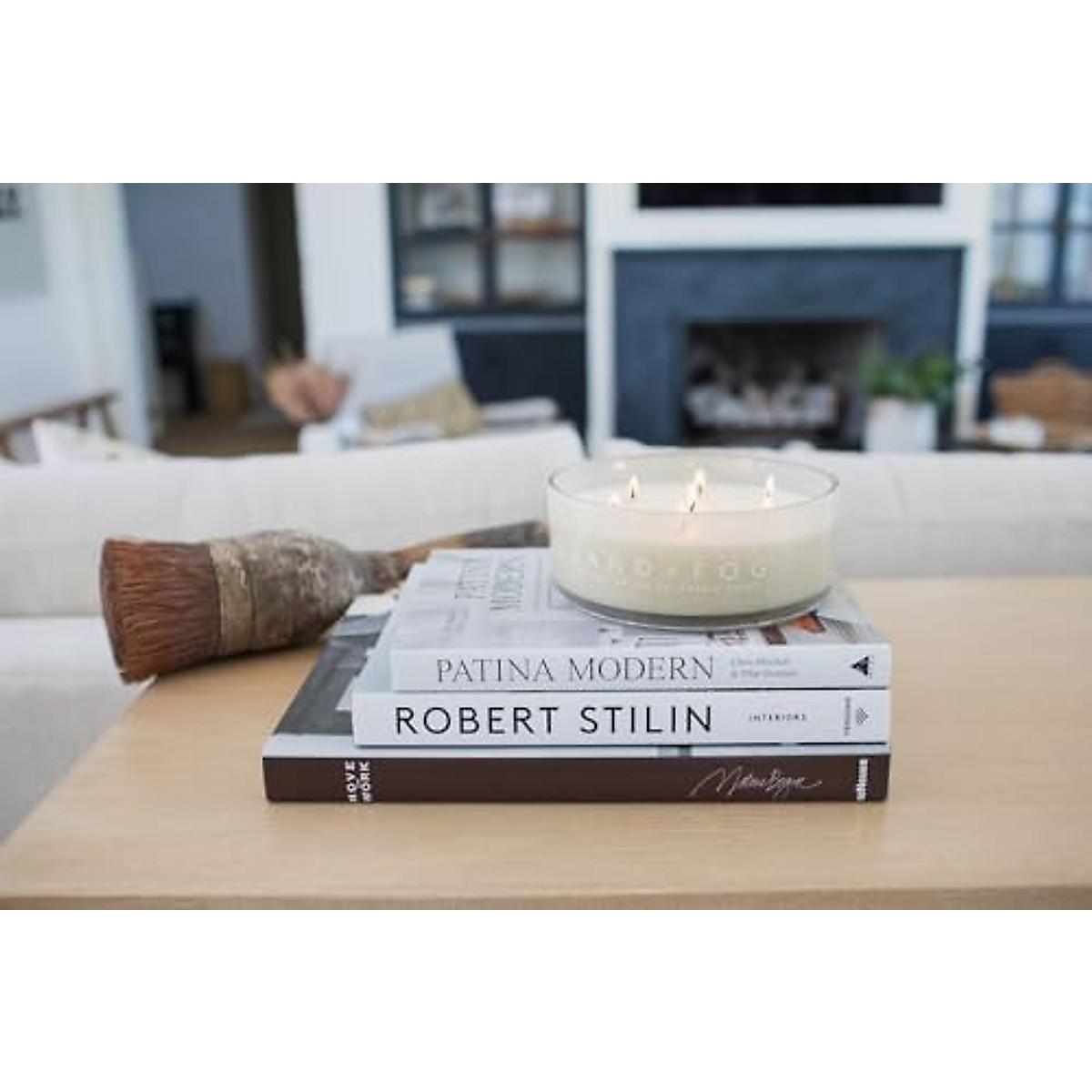 Sand + Fog Scented Candle - Tropical Citrus Additional Scents and Sizes 100% Cotton Lead-Free Wick Luxury Air Freshening Jar Candles Perfect Home Decor for Your Cocktail Table 34 oz, Orange,Violet