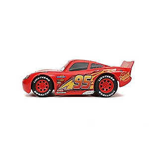 Jada Toys Pixar Cars 1:24 Lightning McQueen RC Remote Control Car 2.4 GHz Red Toys for Kids