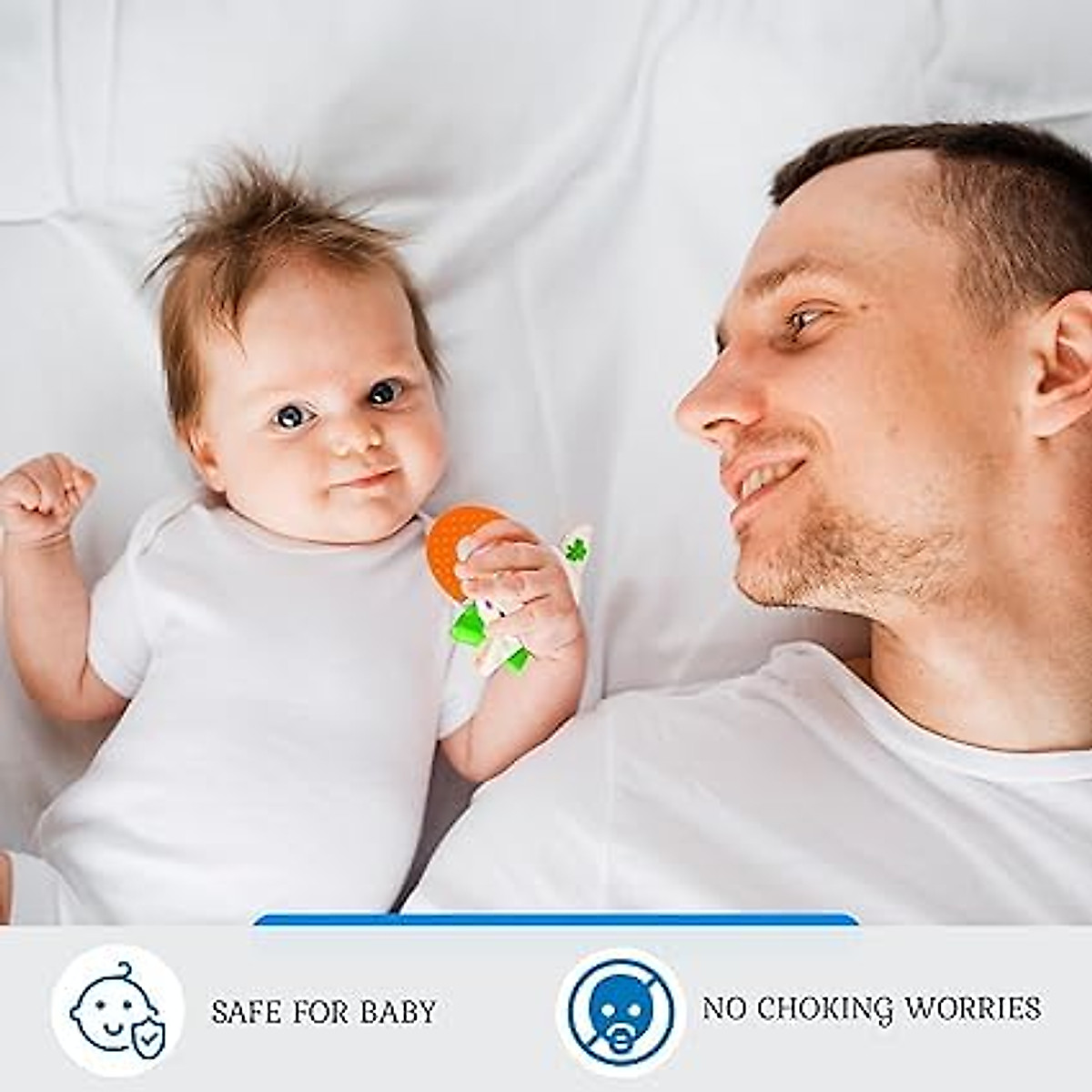 Wristy Buddy Teething Ring for Babies 0-6 8 10 12 Months | Cute Soft Lamb Animal Teething Toys & Gloves | Baby Teething Relief Toy Pack | Infant Chew Toys for 3-6 Months, 1 2 3 Years