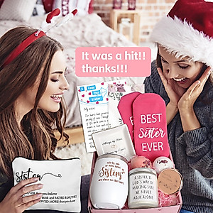 Sister Birthday Gifts - Sister Gifts from Sisters - 9 Pieces Birthday Gifts for Sister - Big Sister Gifts - Unique Gift Baskets for Sisters, Gifts for Sister Mothers Day, Sister Birthday Gifts Ideas