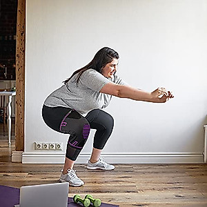 ArthritisHope Knee Compression Sleeve for Men and Women - Compression Brace for Meniscus, Arthritis Pain Relief & Joint Support. Boosts Circulation, Offers Comfort & Stability. Expanded Sizes for Plus-Sized Thighs & Large Legs (Purple, 6XL)