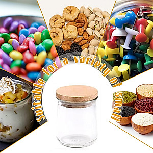 Oui Yogurt Jar Lids, 8PCS Oui Lids, Reusable Bamboo Wooden Lids for Oui Yogurt Jars with Airtight Silicone Sealing Ring and Labels Fit for 5oz oui Jar