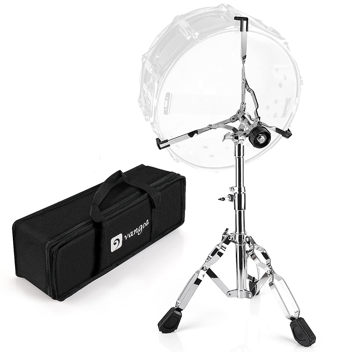 Vangoa Snare Drum Stand Lightweight Double Braced Adjustable Height Snare Stand with Carrying Bag Fit 10" to 15" Dia Drums