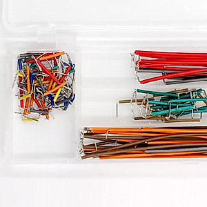 qiguch66 140Pcs Breadboard Jumper Cable Kit U Shape Solderless Wires 14 Lengths Jumper Wires for Circuits Connecting