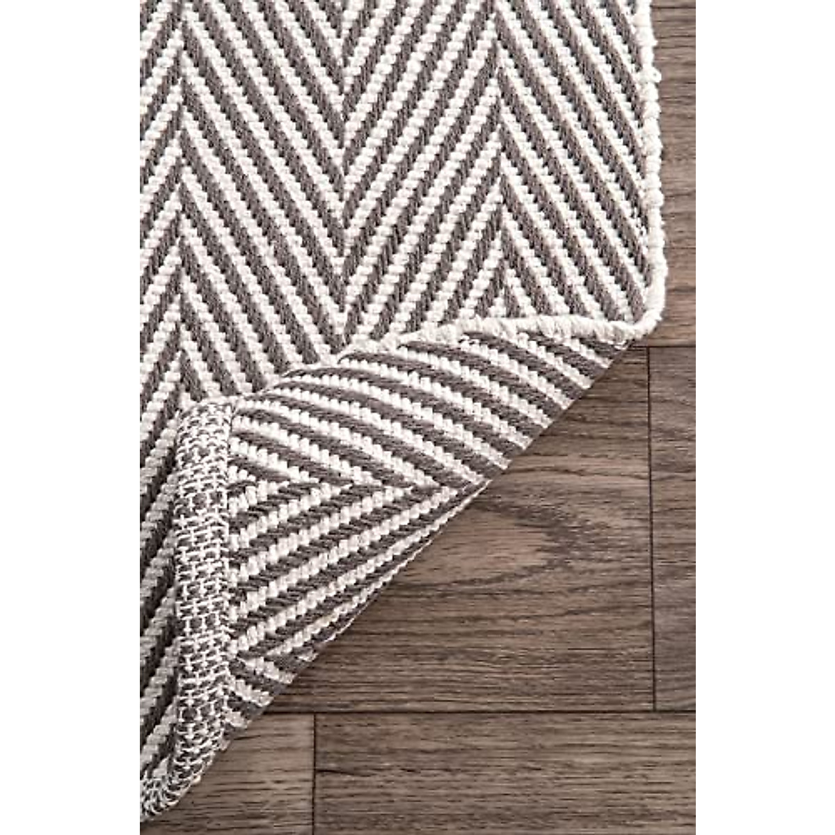 nuLOOM Hand Loomed Kimberley Area Rug, 4' x 6', Grey