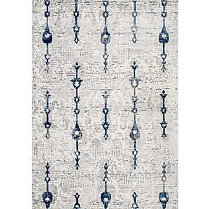 nuLOOM Lailah Abstract Tribal Area Rug , 4' x 6', Silver, Rectangular