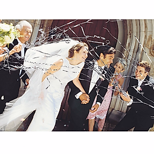 Simplicity 5073740001 No-Mess Pop Out Wedding Send Off Streamer Tubes, Silver, 4.2"H, 14pcs