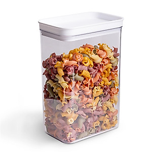 Generic SA Packing 2 Pack Mainstays Rectangular Plastic Food Storage Canister - Large - 6.61”W x 4.24”D x 9.8”H​, clear