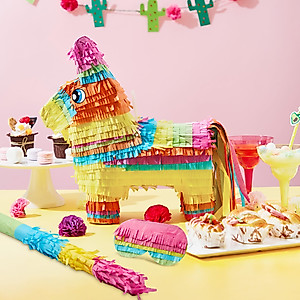 Cinco De Mayo Donkey Pinata for Kids Birthday Party, (13 x 20 x 5 in.) for Fun Fiesta Taco Party Supplies, Luau Event Photo Props, Mexican Theme Decoration, Carnivals Festivals, Taco Tuesday Event