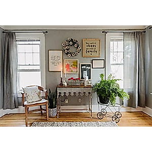 Creative Co-op Vintage Metal Laundry Basket with Wheels 25" x 15" x 26 3/4" (W x D x H)