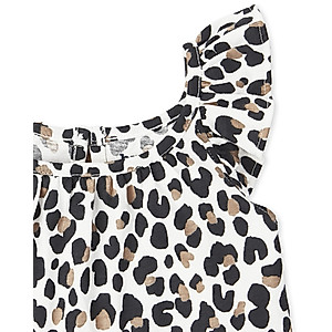 The Children's Place Baby Girls Sleeveless Playwear Sets 4-Pack, Leopard Black, 12-18 Months