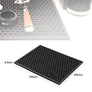 IKAPE Drying Coffee Maker Mat, Multi-functional Water Filter Mat, Easy to Clean, Durable, Suitable for Coffee and Tea Accessories and Kitchen Counters(Black, 15.75in*11.81in)
