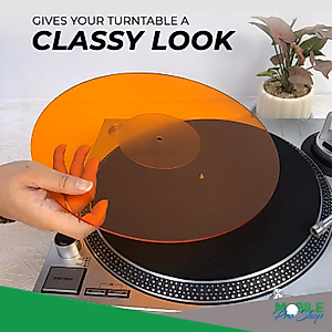 Acrylic Turntable Mat-Platter Vinyl Slipmat for 12 Inches LP Players-Reduced Noise & Improves Sound Quality & Provides Tighter Bass-Anti Static Record Player Mat.