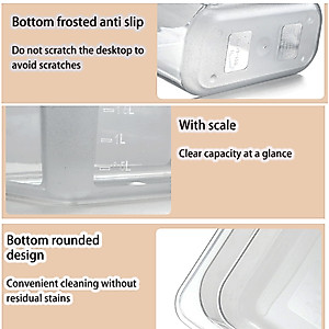 6 Pack 4'' Deep Plastic Clear Food Pan with Lids,Commercial Stackable Polycarbonate Pan with Capacity Indicator,Acrylic Food Storage,Restaurant Supplies for Kitchen (1/4 Size 4''Deep)