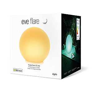 Eve Flare - Apple HomeKit Smart Home Portable LED Lamp, IP65 Water Resistant, Wireless Charging